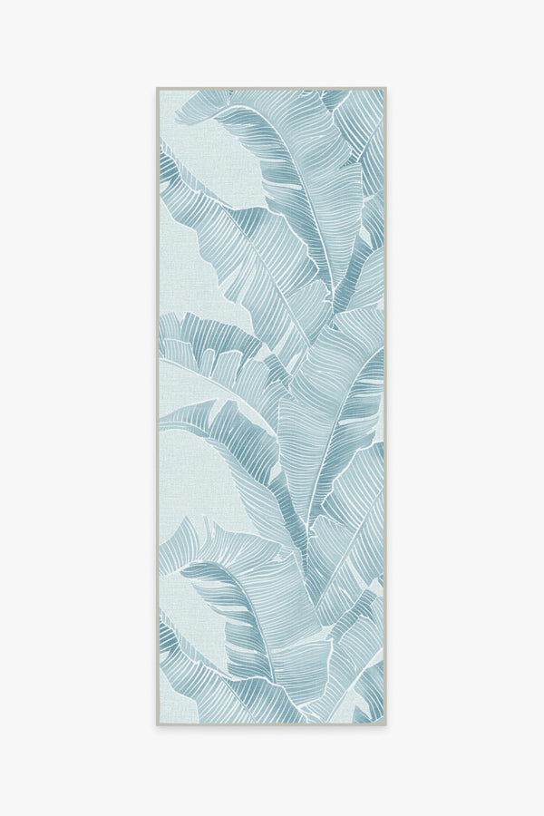 Gray Malin Outdoor Banana Leaf Soft Blue Rug | Ruggable