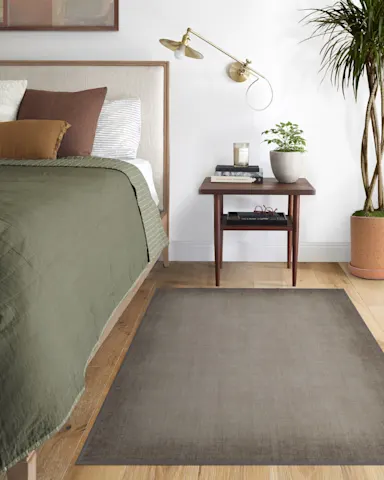 Aura Ombre Solid Ash Grey Rug | Ruggable