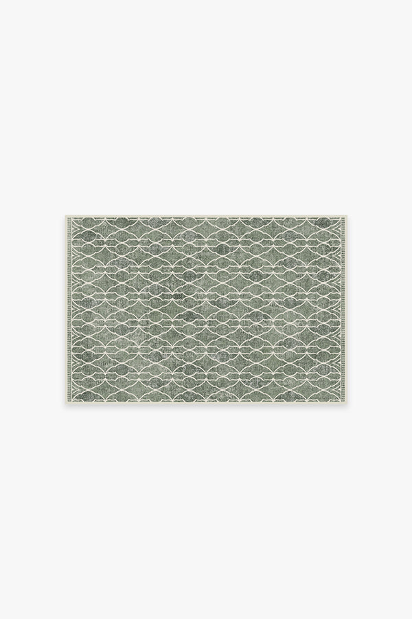 Grogu‚Ñ¢ Trellis Sage Green Tufted Rug | Ruggable