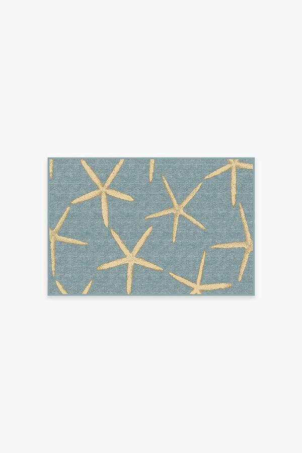 Starfish Pale Blue Rug | Ruggable