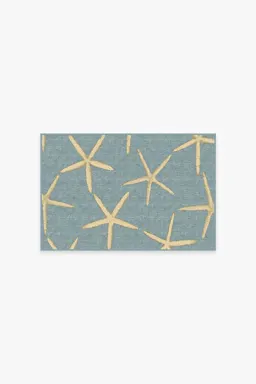 Starfish Pale Blue Rug | Ruggable