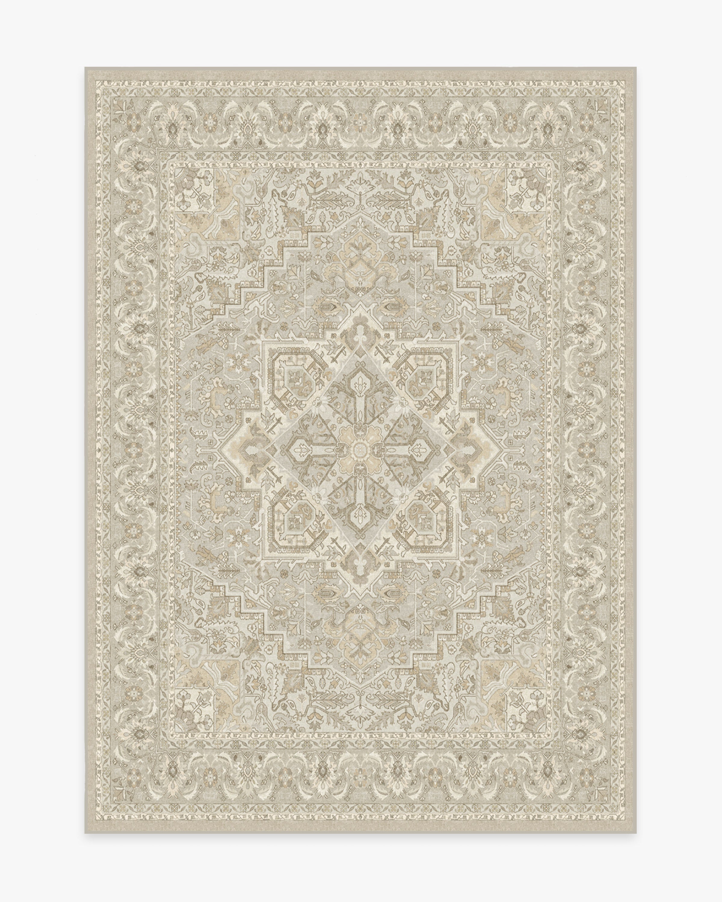 Hendesi Heris Creme Teppich | Ruggable