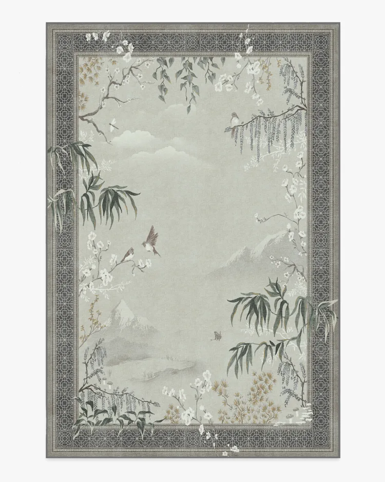 Wren Charcoal & Opal Rug | Ruggable