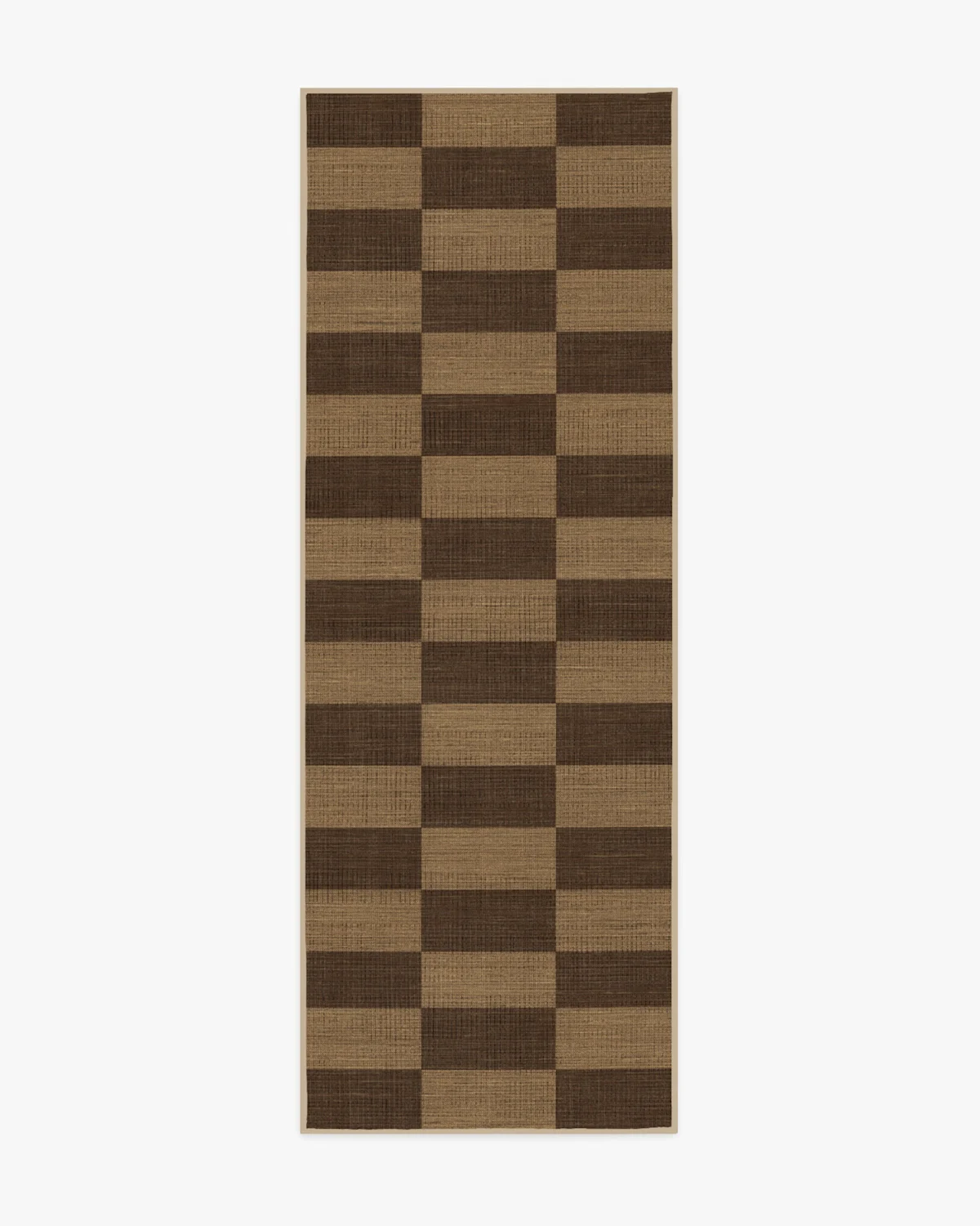 Architectural Digest Yates Check Brown Re-Jute Rug | Ruggable