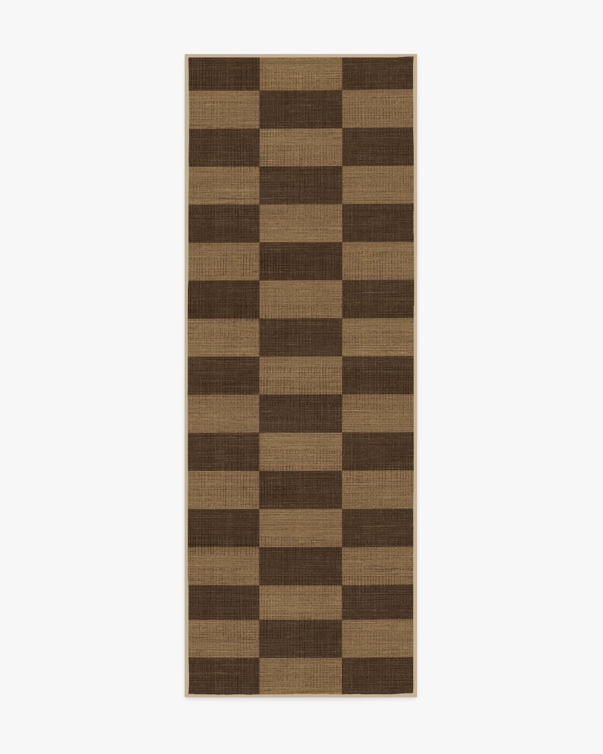 Architectural Digest Yates Check Brown Re-Jute Rug | Ruggable
