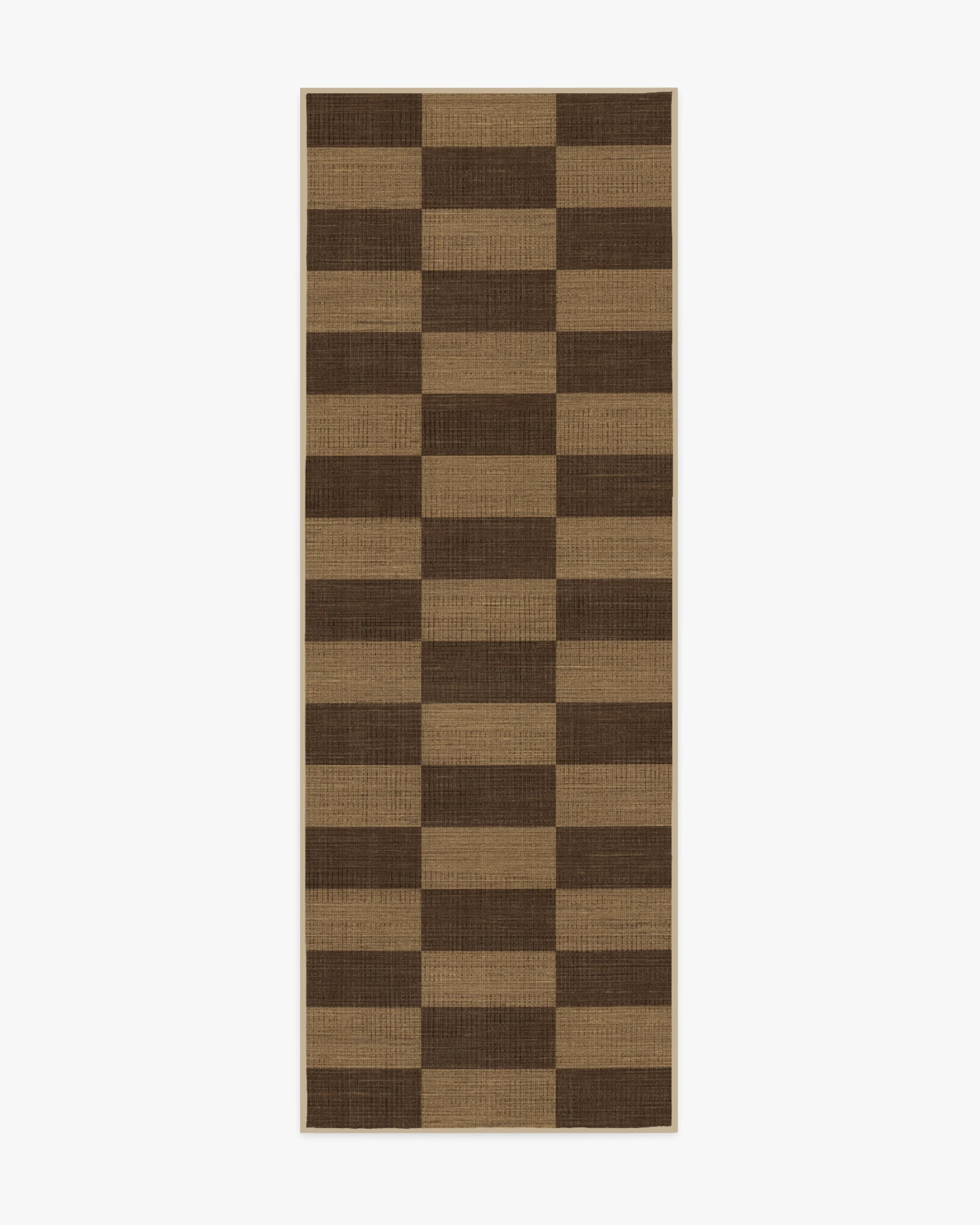 Architectural Digest Yates Check Brown Re-Jute Rug | Ruggable