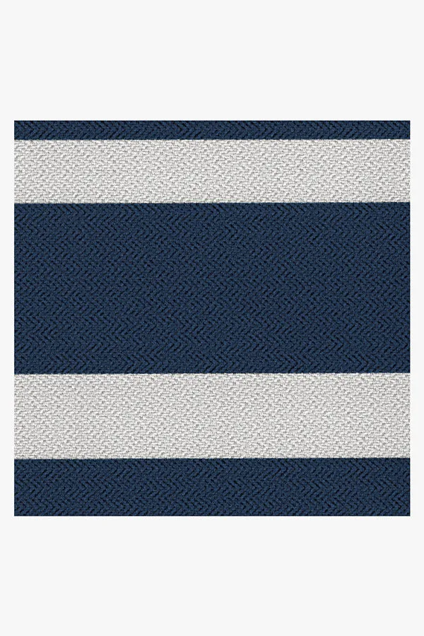 Outdoor Sailmaker Stripe Blue Rug | Ruggable