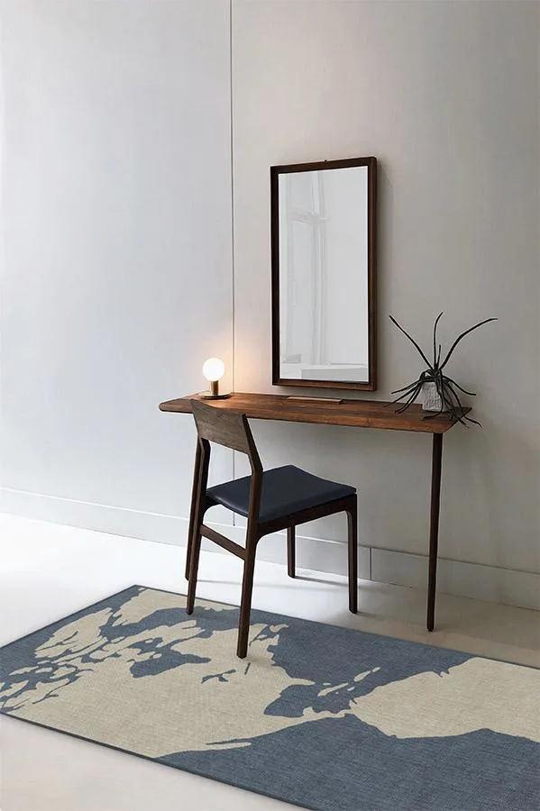 World Map Blue Rug | Ruggable