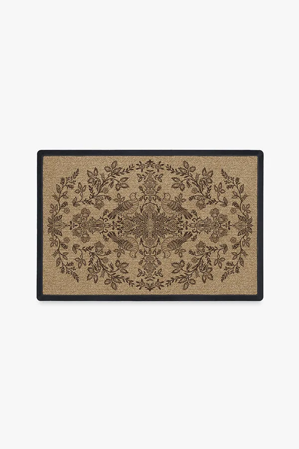 Morris & Co. Pure Dove & Rose Dark Wood Doormat | Ruggable
