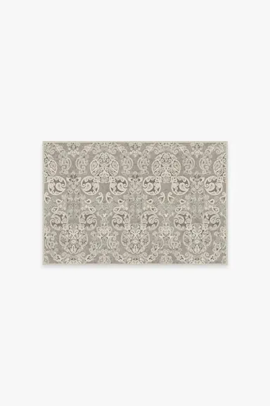 Mickey Damask Stone Rug | Ruggable