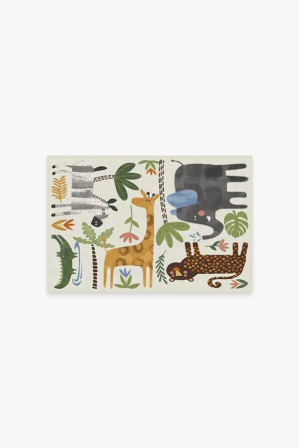 Jungle Safari Multicolour Rug | Ruggable
