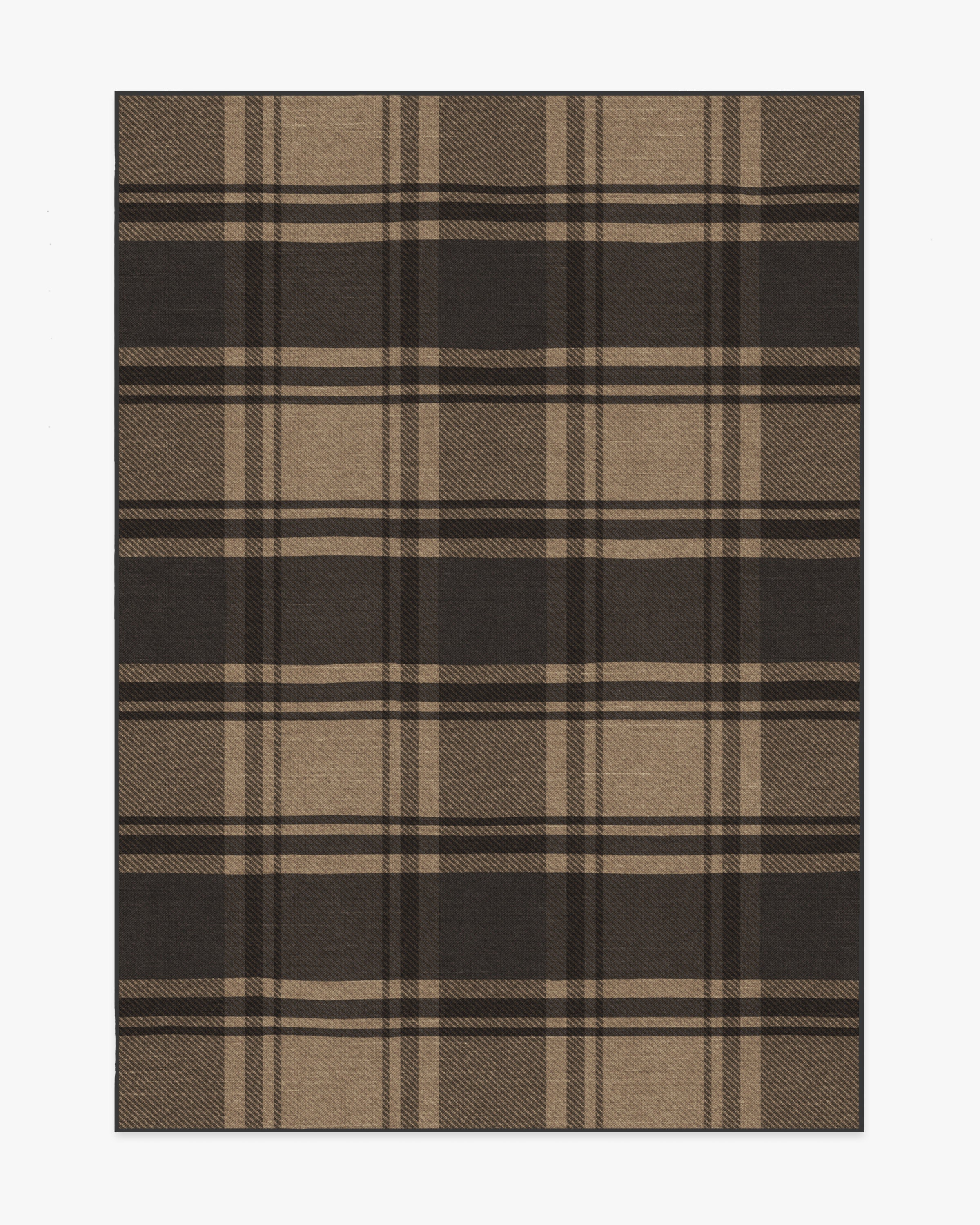 Easton Plaid Charcoal & Natural Rug | Ruggable