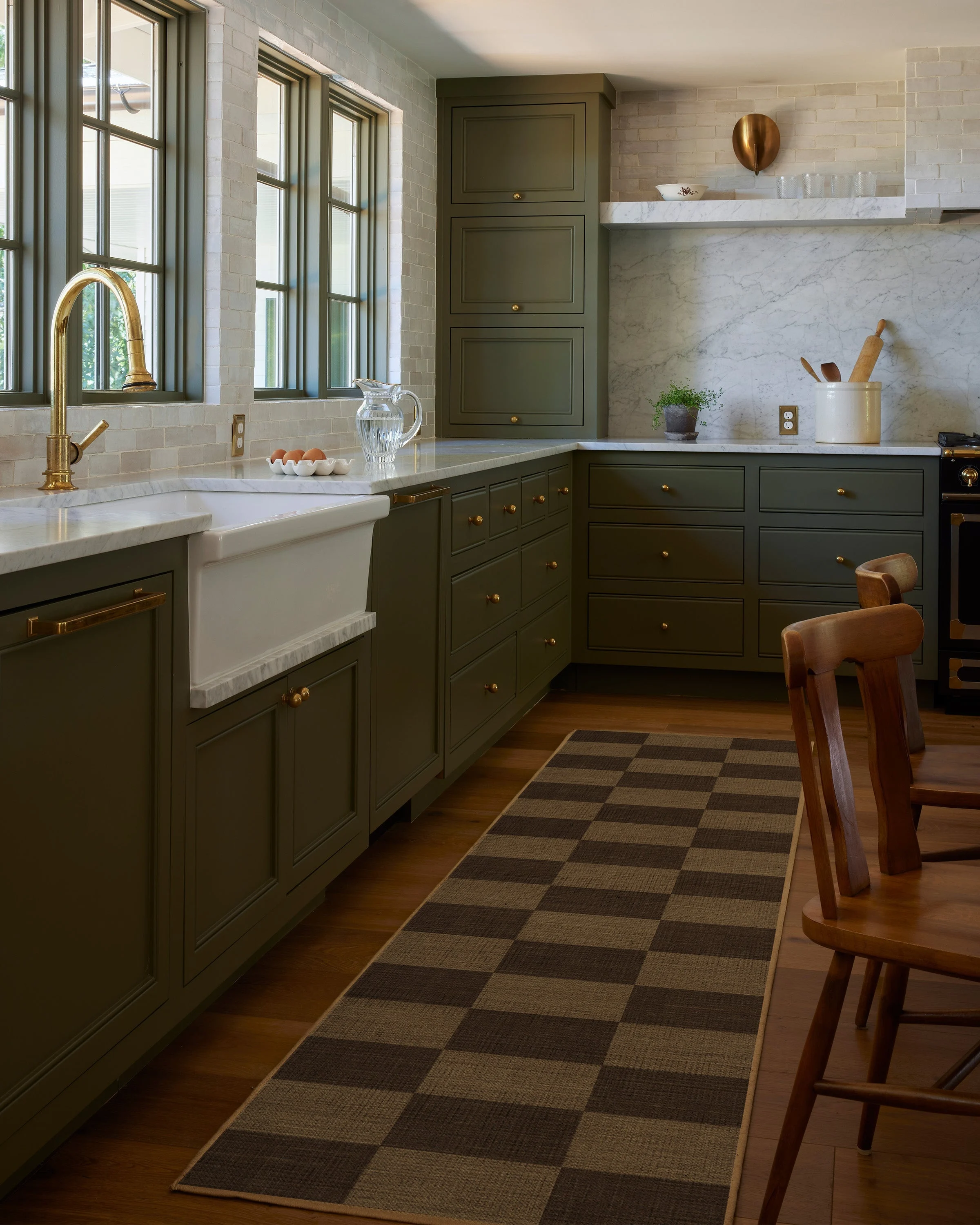 Architectural Digest Yates Check Brown Re-Jute Rug | Ruggable