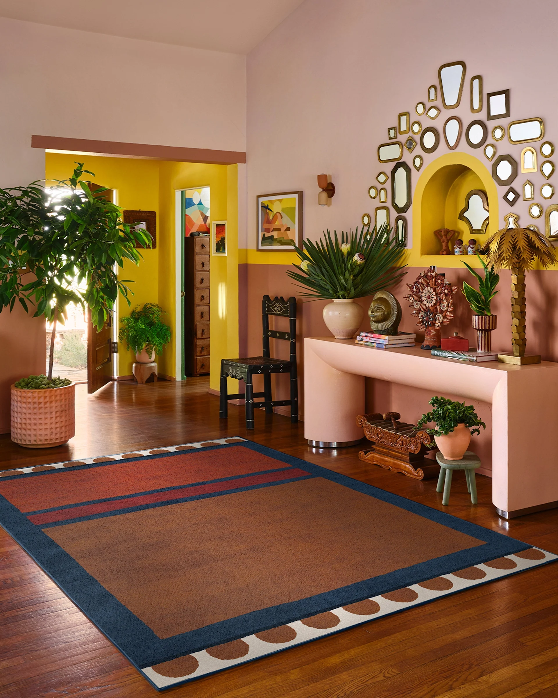 Justina Blakeney Nina Indigo & Rust Rug | Ruggable