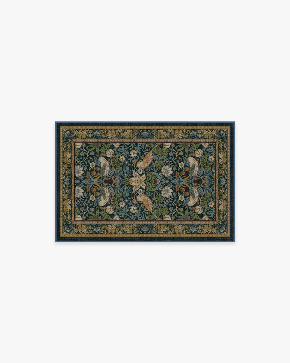 Morris & Co. Strawberry Thief Indigo Rug | Ruggable