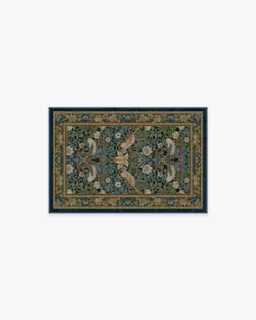 Morris & Co. Strawberry Thief Indigo Rug | Ruggable