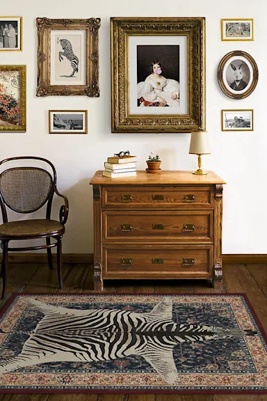 Iris Apfel On Safari Sapphire Rug | Ruggable