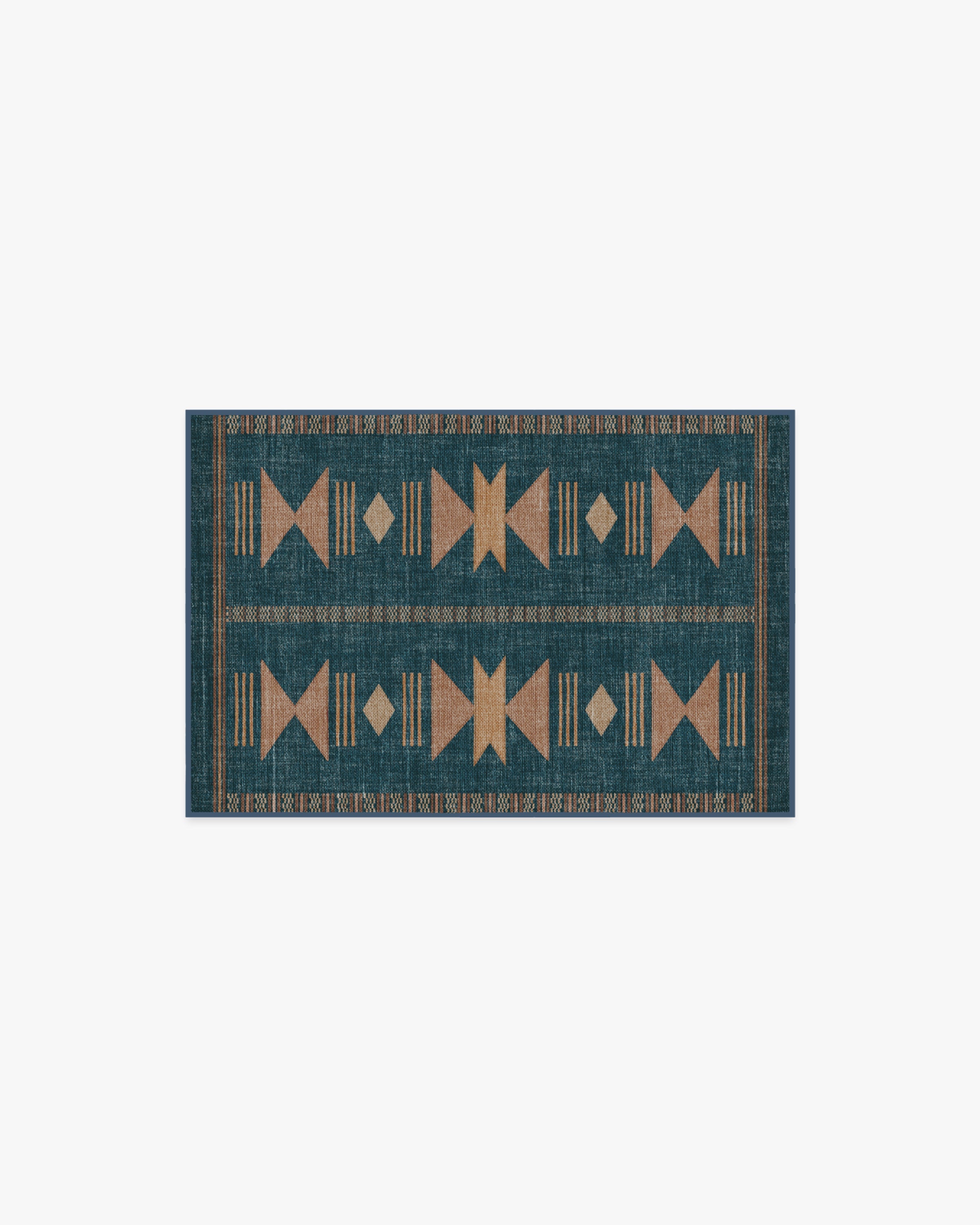 Lark Blue & Rose Rug | Ruggable