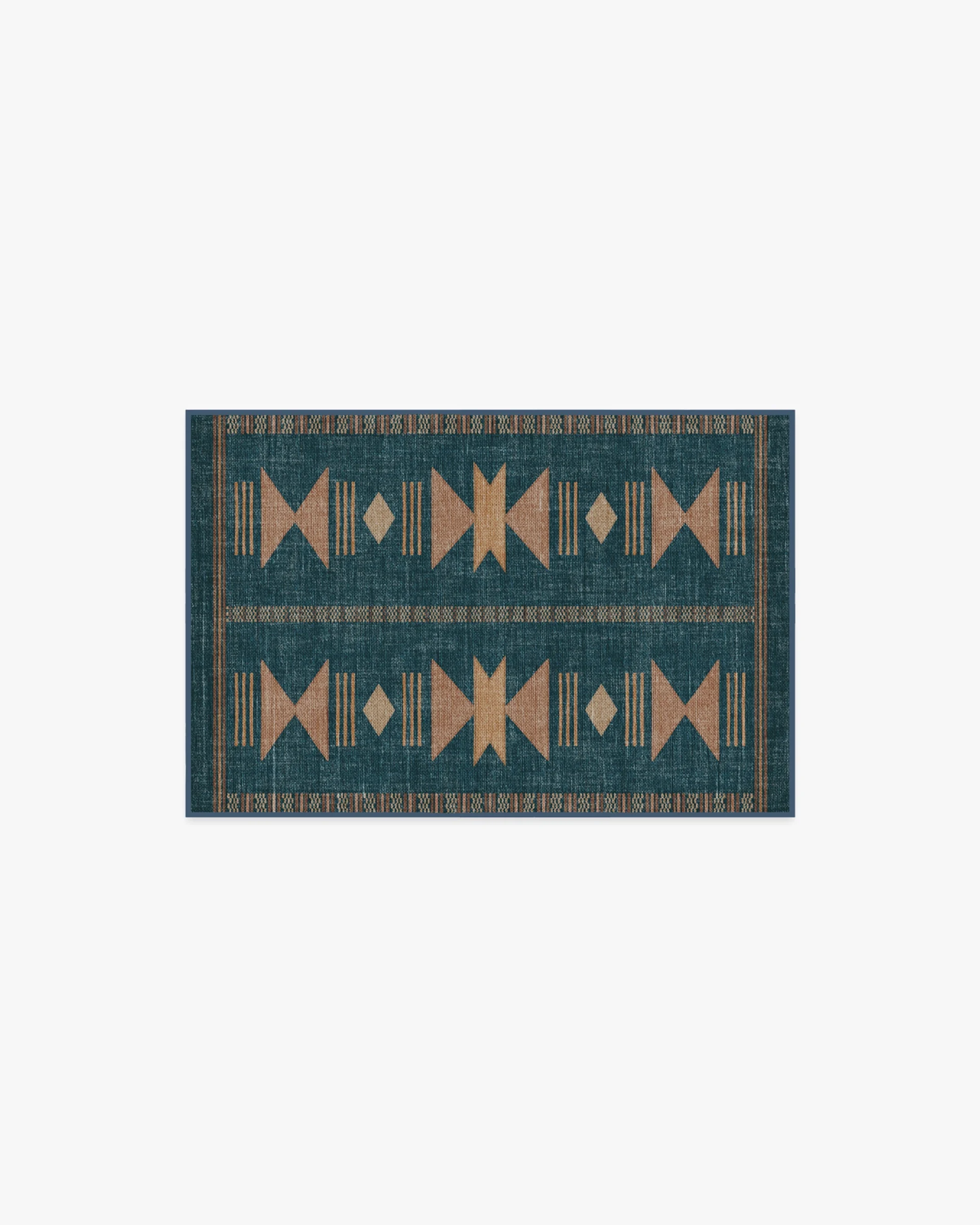 Lark Blue & Rose Rug | Ruggable