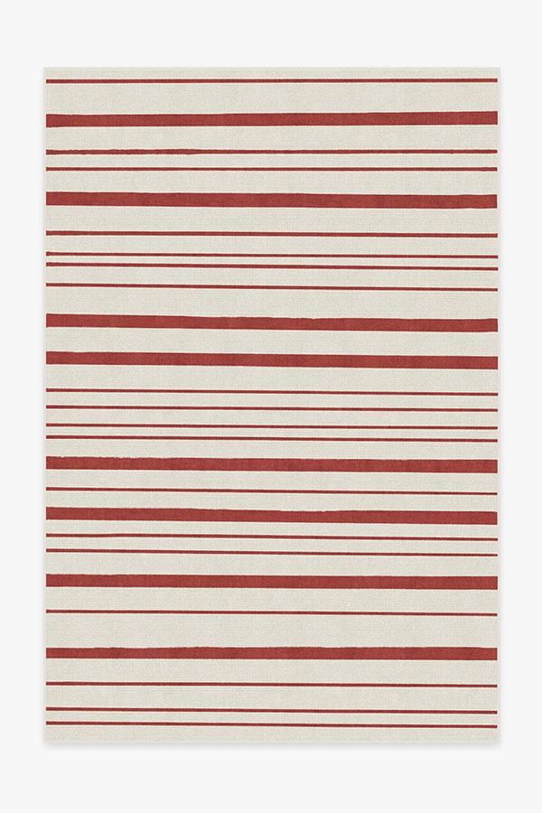 Red Wide Striped Rugs