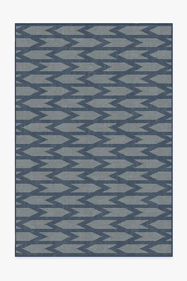 Outdoor Savannah Navy Blue Rug | Ruggable