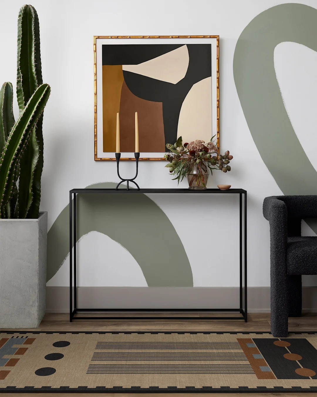 Architectural Digest Kasi Black & Tan Rug | Ruggable