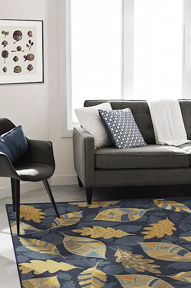 Aurelia Navy Gold Rug | Ruggable