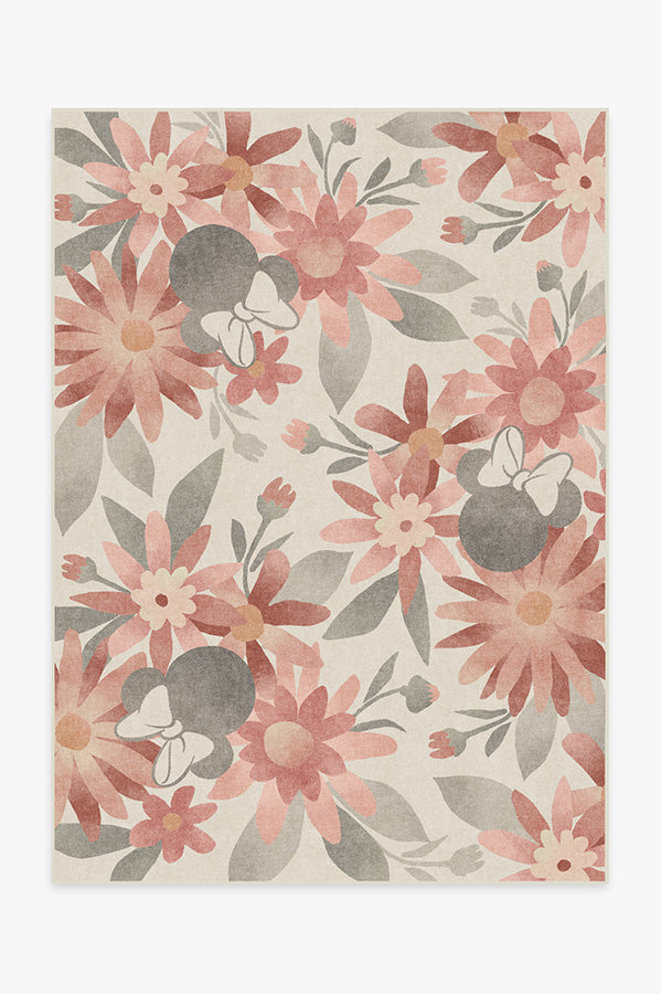 Minnie Floral Rosewood Tufted Rug | Ruggable
