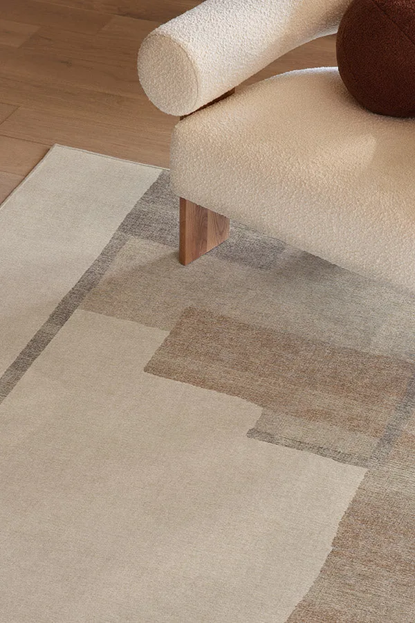 Haylan Ivory & Copper Rug | Ruggable