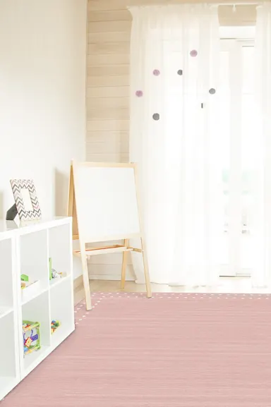 Dot Border Pink Rug | Ruggable