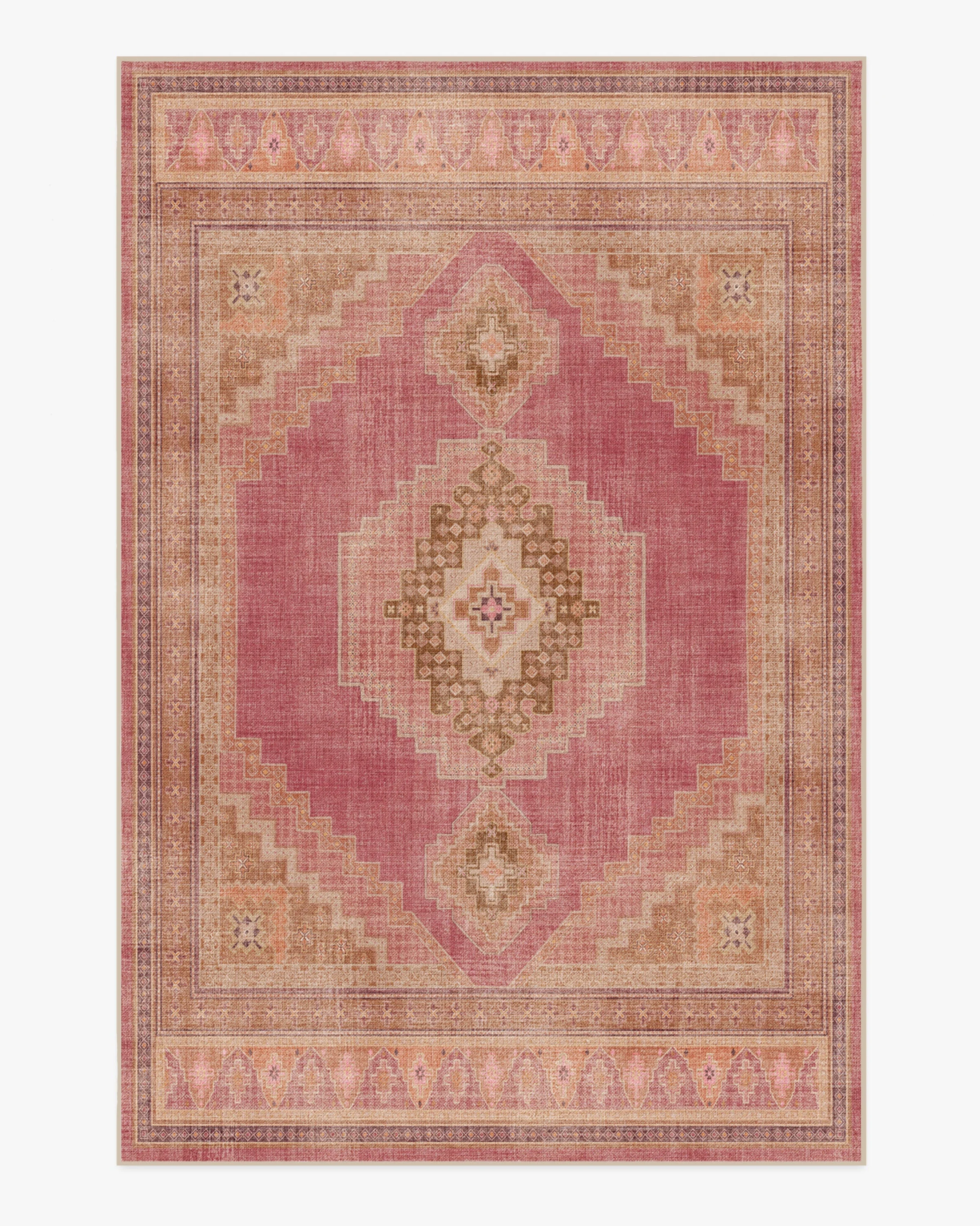 Rayne Pink & Orange Rug | Ruggable
