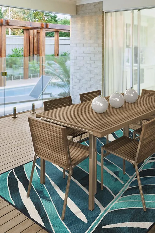 Outdoor Ombra Teal Rug | Ruggable