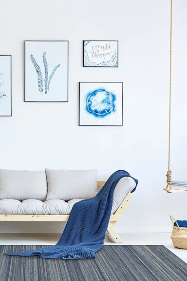 Multi Stripe Blue Rug | Ruggable