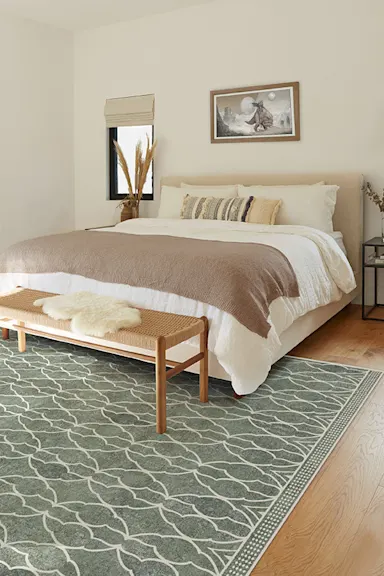 Grogu™ Trellis Sage Green Rug | Ruggable