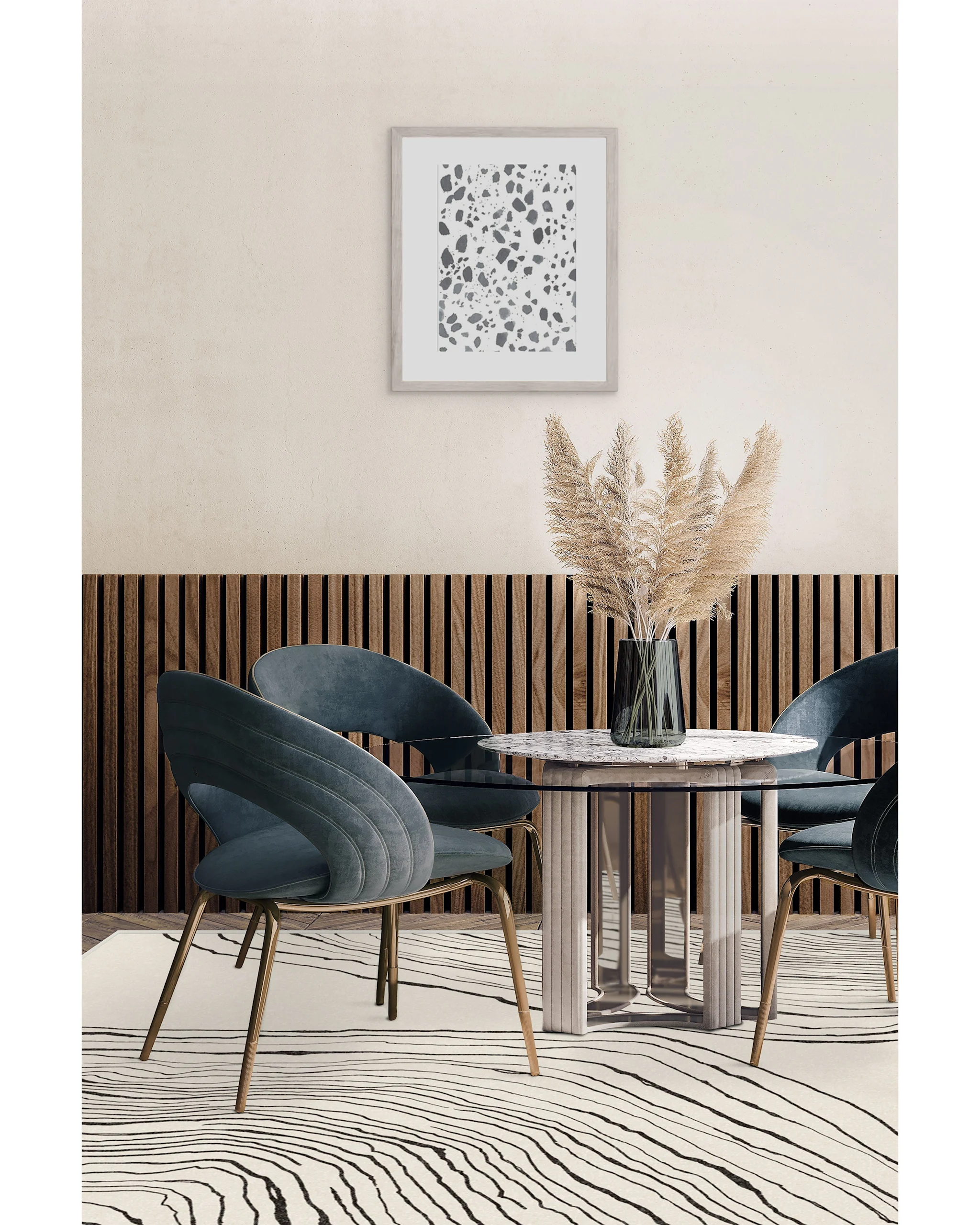 Nina Takesh Seine Black & Ivory Rug | Ruggable