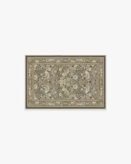 Morris & Co. Strawberry Thief Stone Gold Rug | Ruggable