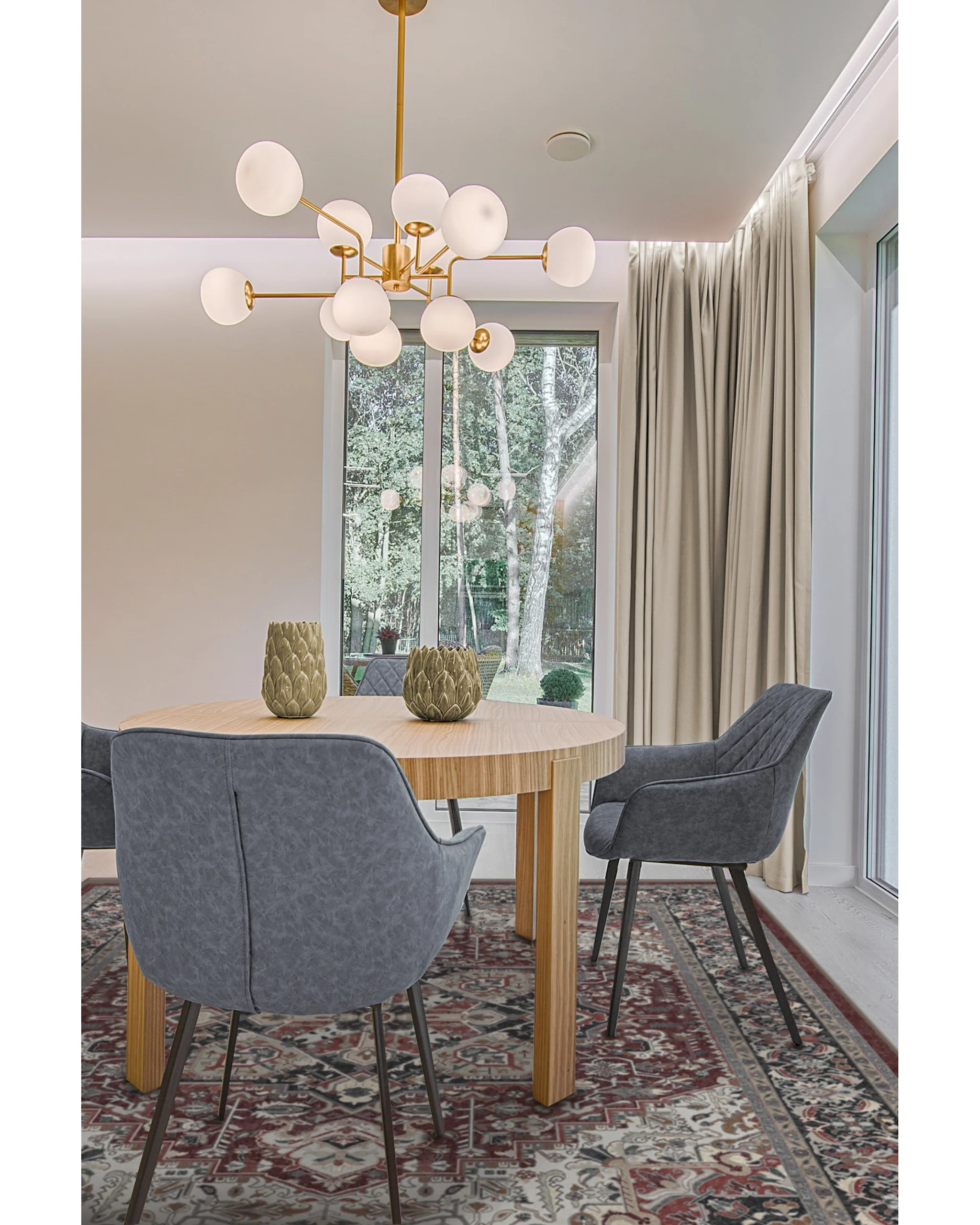 Hendesi Heriz Bordeaux Rug | Ruggable