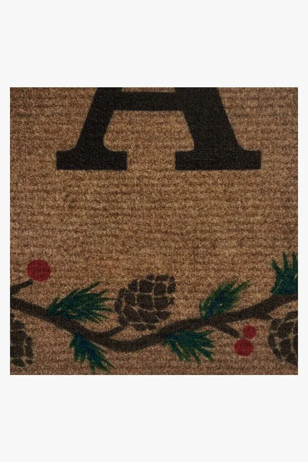 Winter Woods Monogram Doormat | Ruggable