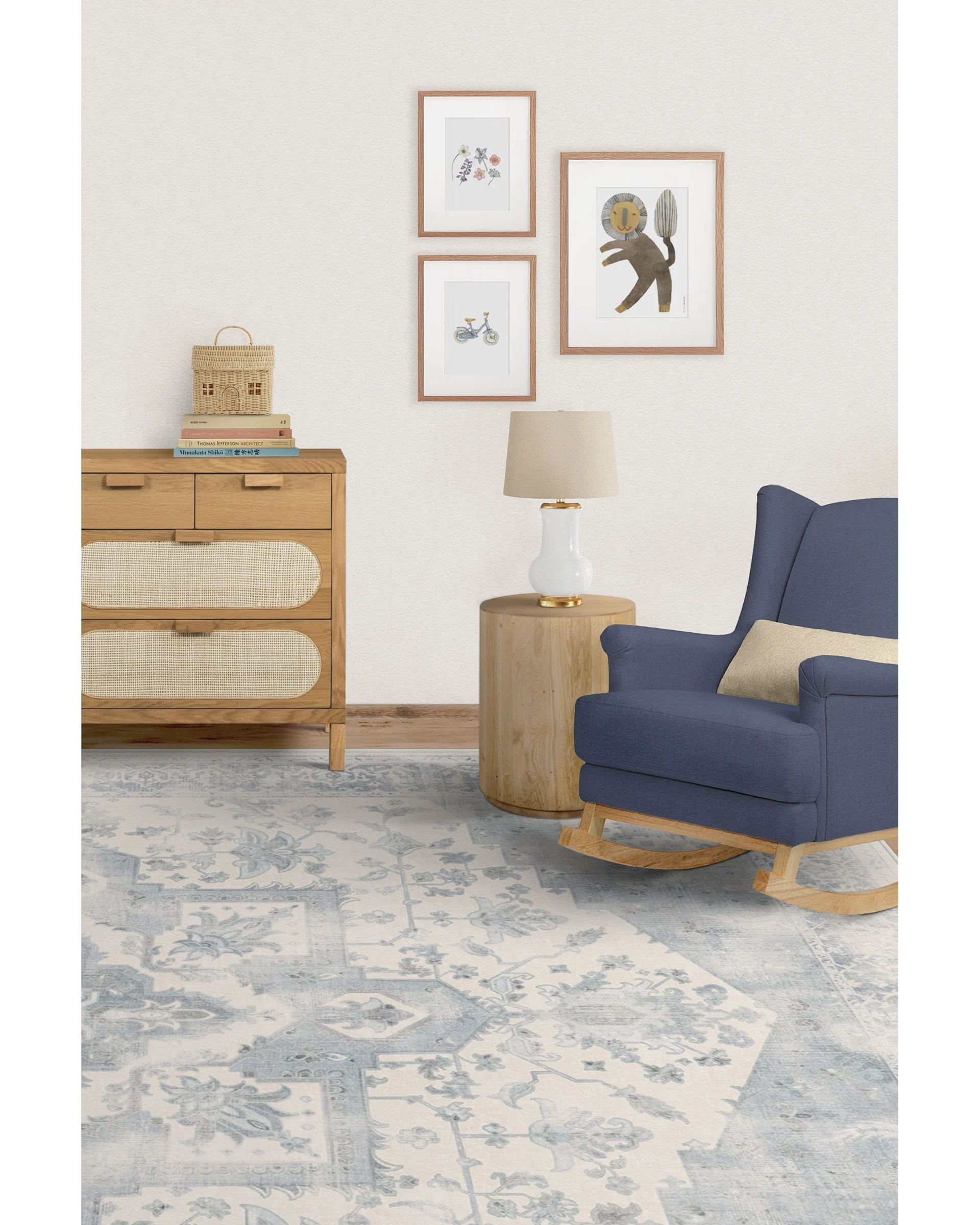 Kira Soft Blue Rug | Ruggable