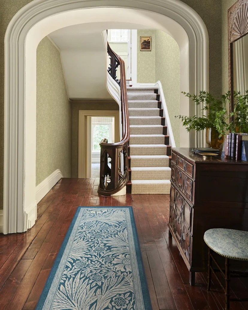 Morris & Co. Marigold Blue Rug | Ruggable