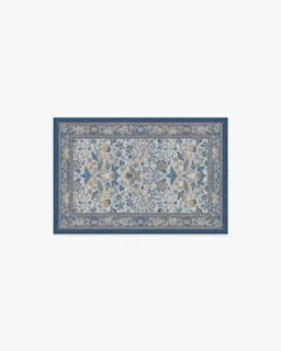 Morris & Co. Strawberry Thief Indigo & Ivory Rug | Ruggable