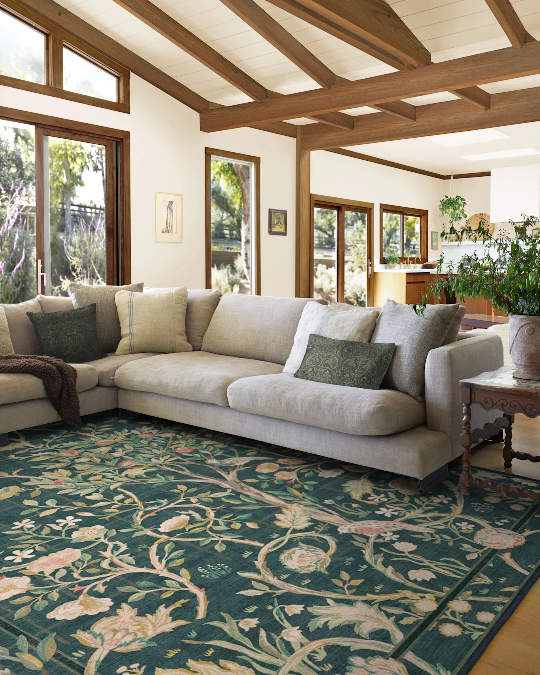 Morris & Co. Melsetter Teal Green Rug | Ruggable