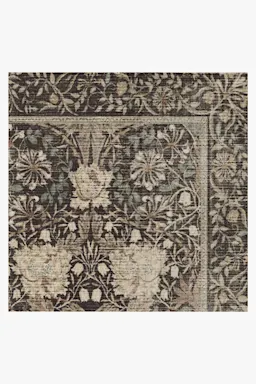 Morris & Co. Honeysuckle & Tulip Dark Wood Rug | Ruggable