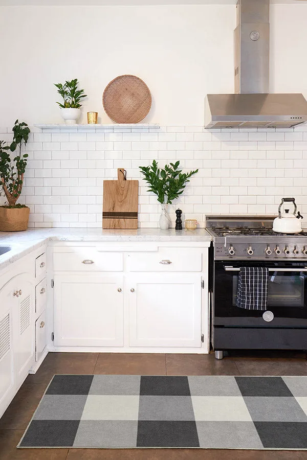 Buffalo Plaid Black & White Rug | Ruggable