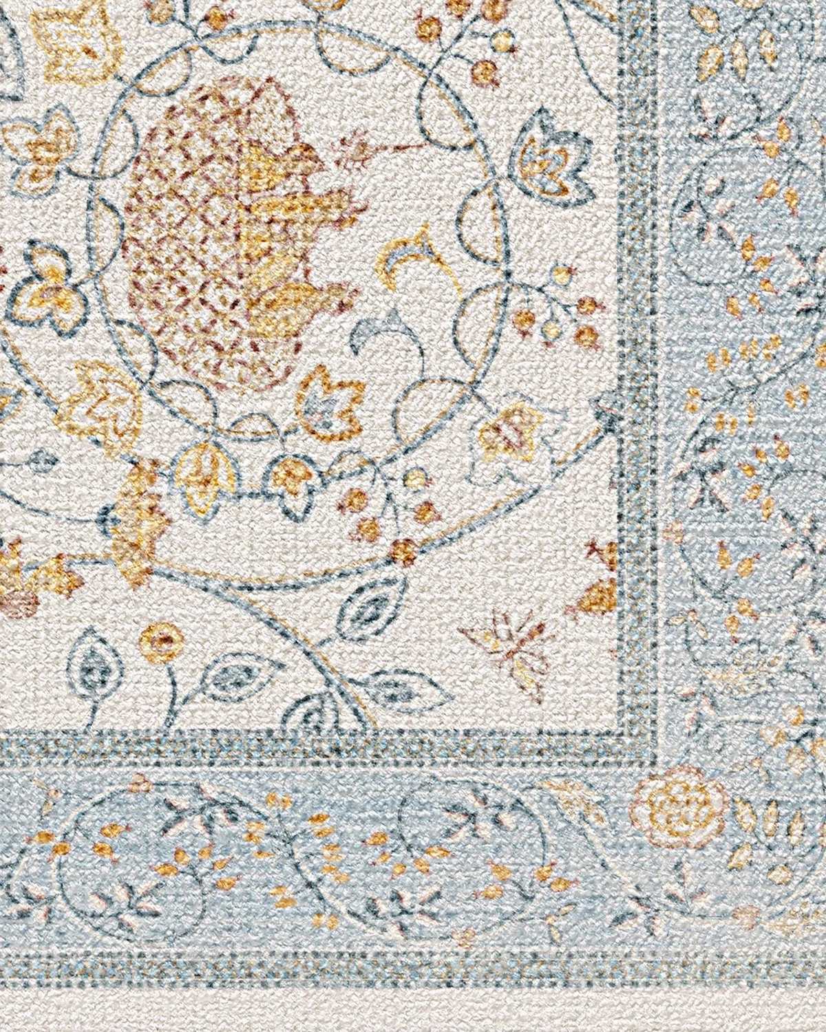 Morris & Co. Newill Ivory & Blue Tufted Rug | Ruggable