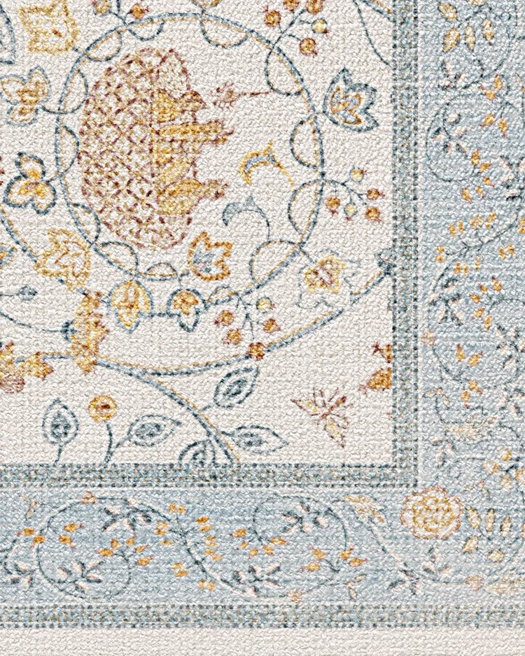 Morris & Co. Newill Ivory & Blue Tufted Rug | Ruggable