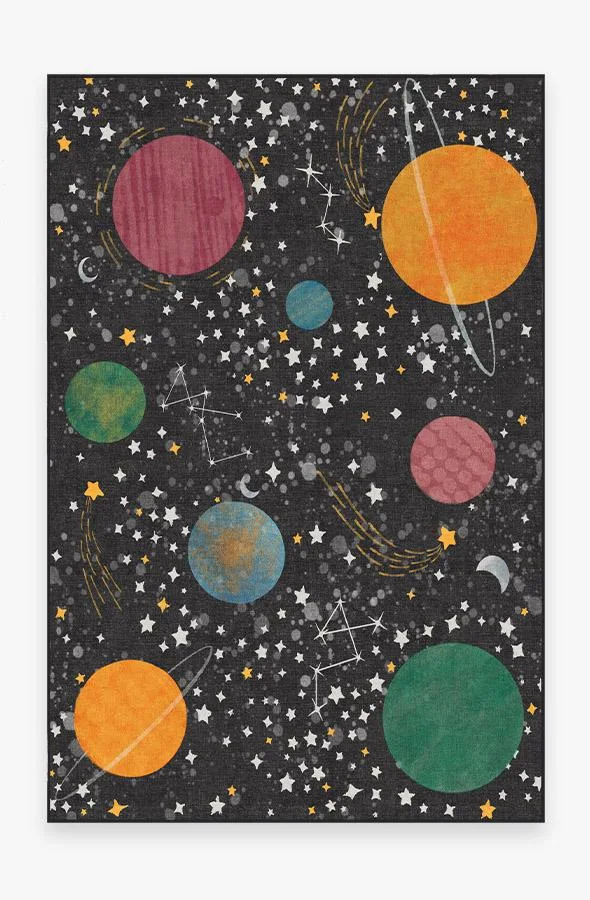 Outer Space Black Rug | Ruggable