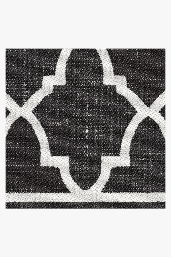 Outdoor Varia Trellis Black Rug
