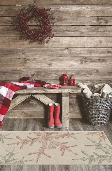 Snowflake Creme Rug | Ruggable