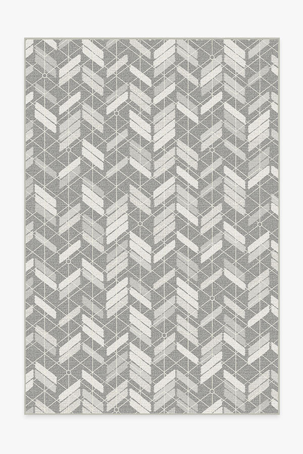 Light Gray Chevron Rug